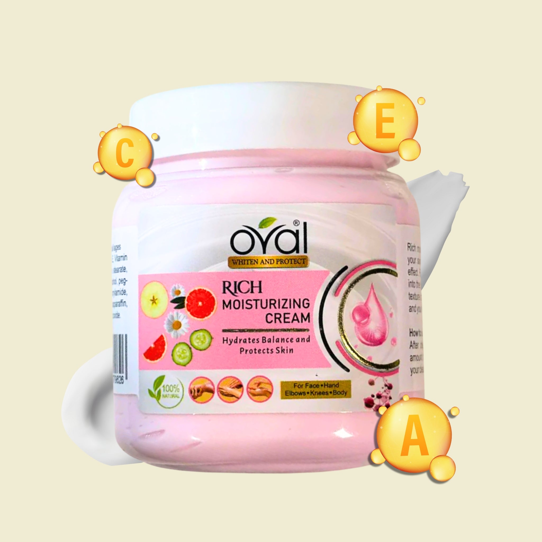 Rich Moisturizing Cream by oval skinacre 500ml – Oval Cosmetics