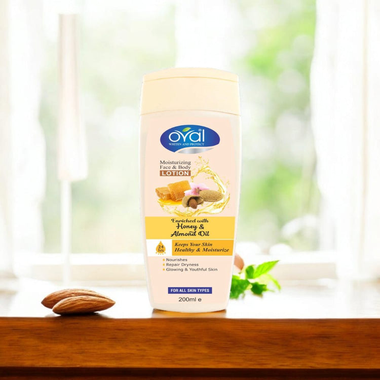 Honey & Almond Oil Face and Bady Moisturizing Lotion – Oval Cosmetics