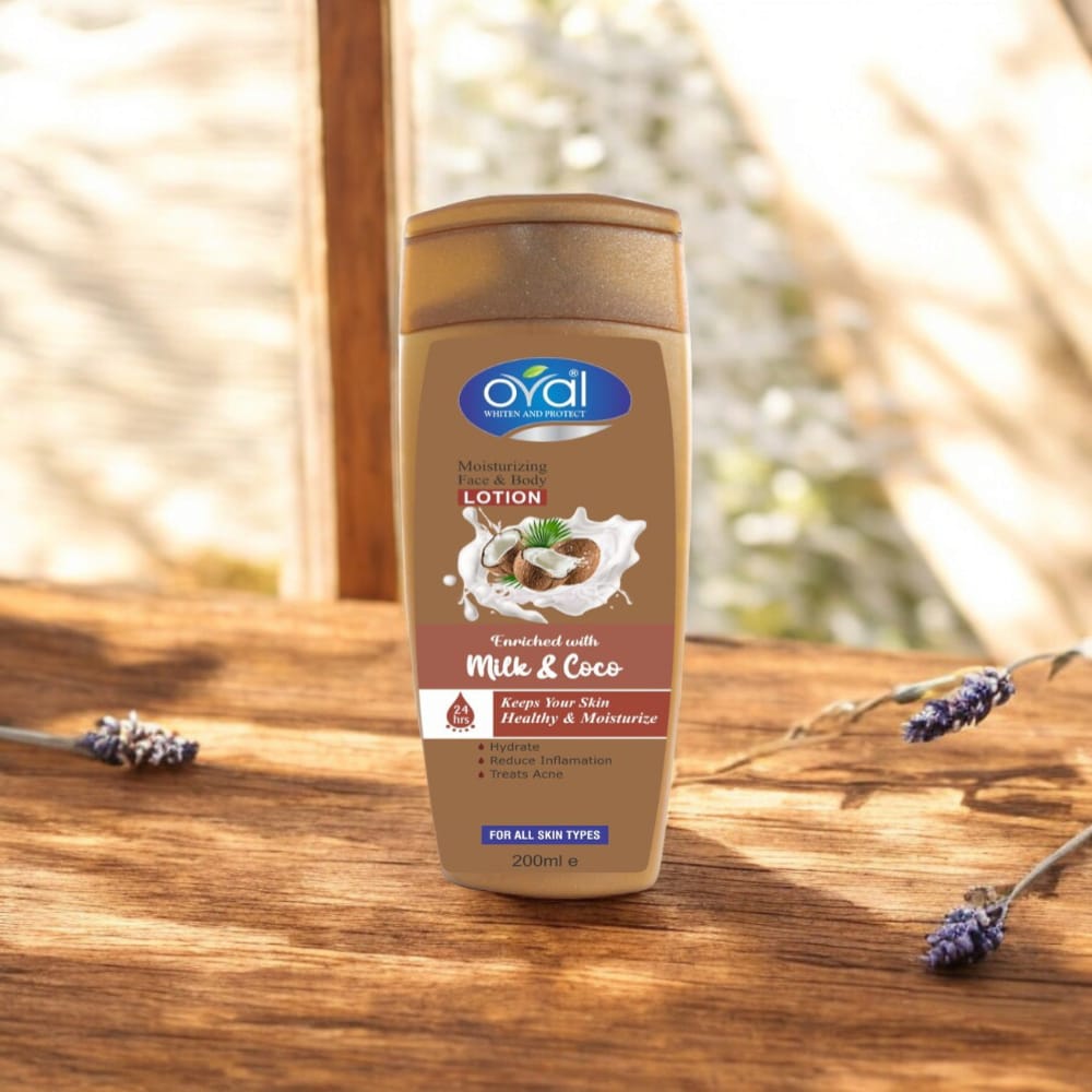 Oval Milk and Coco Face and Bady Moisturizing Lotion – Oval Cosmetics