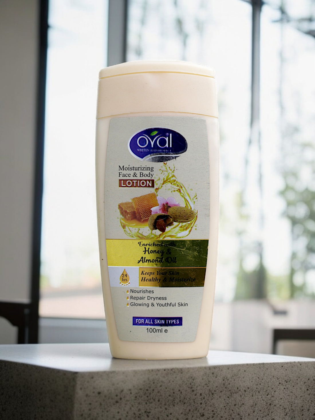 Honey & Almond Oil Face and Bady Moisturizing Lotion – Oval Cosmetics